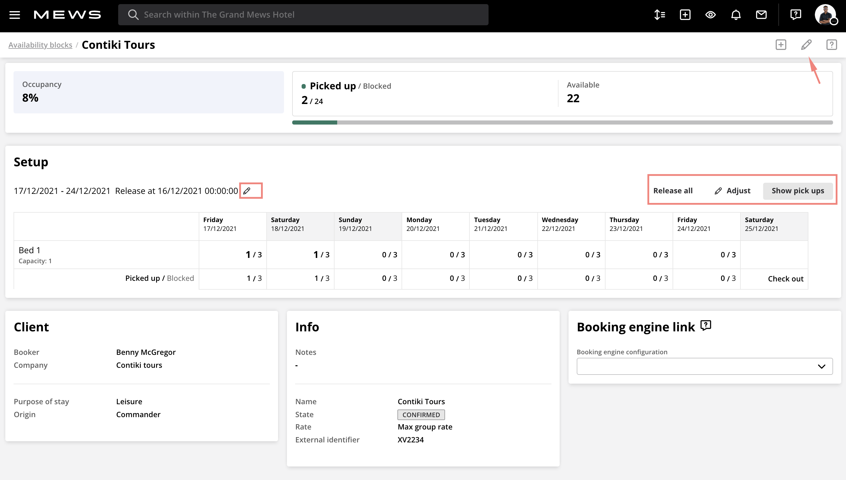Creating availability blocks