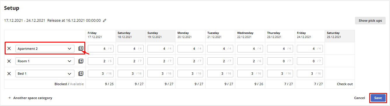 Creating availability blocks
