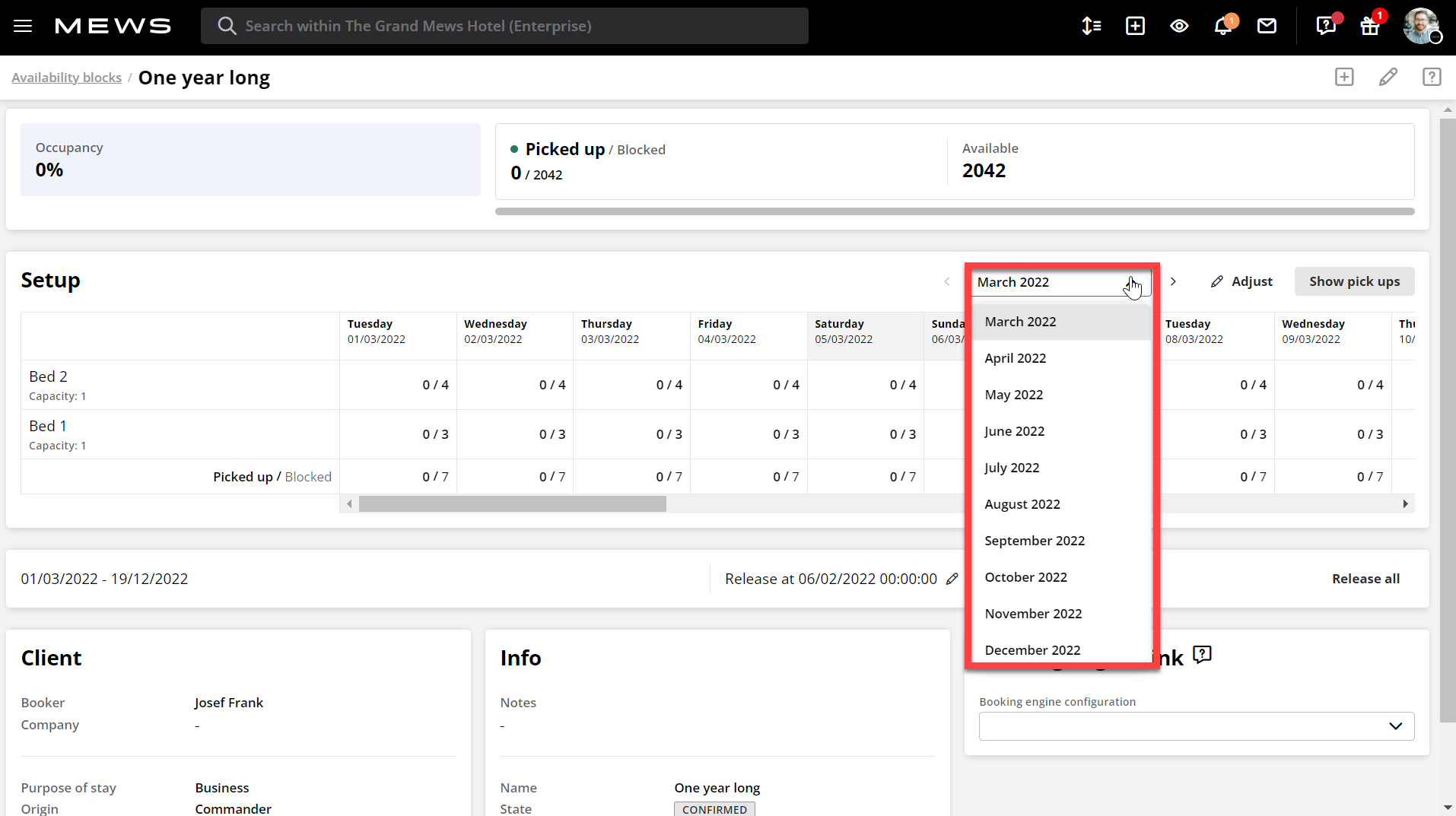 Creating availability blocks