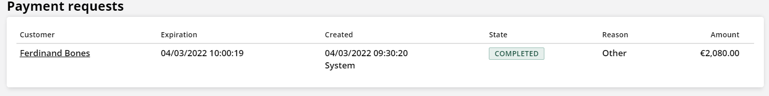 The Payment report
