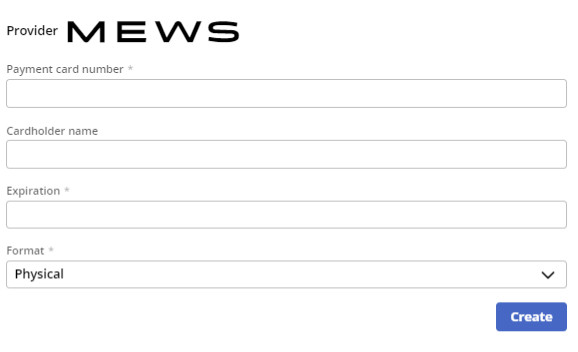 Adding a new payment card