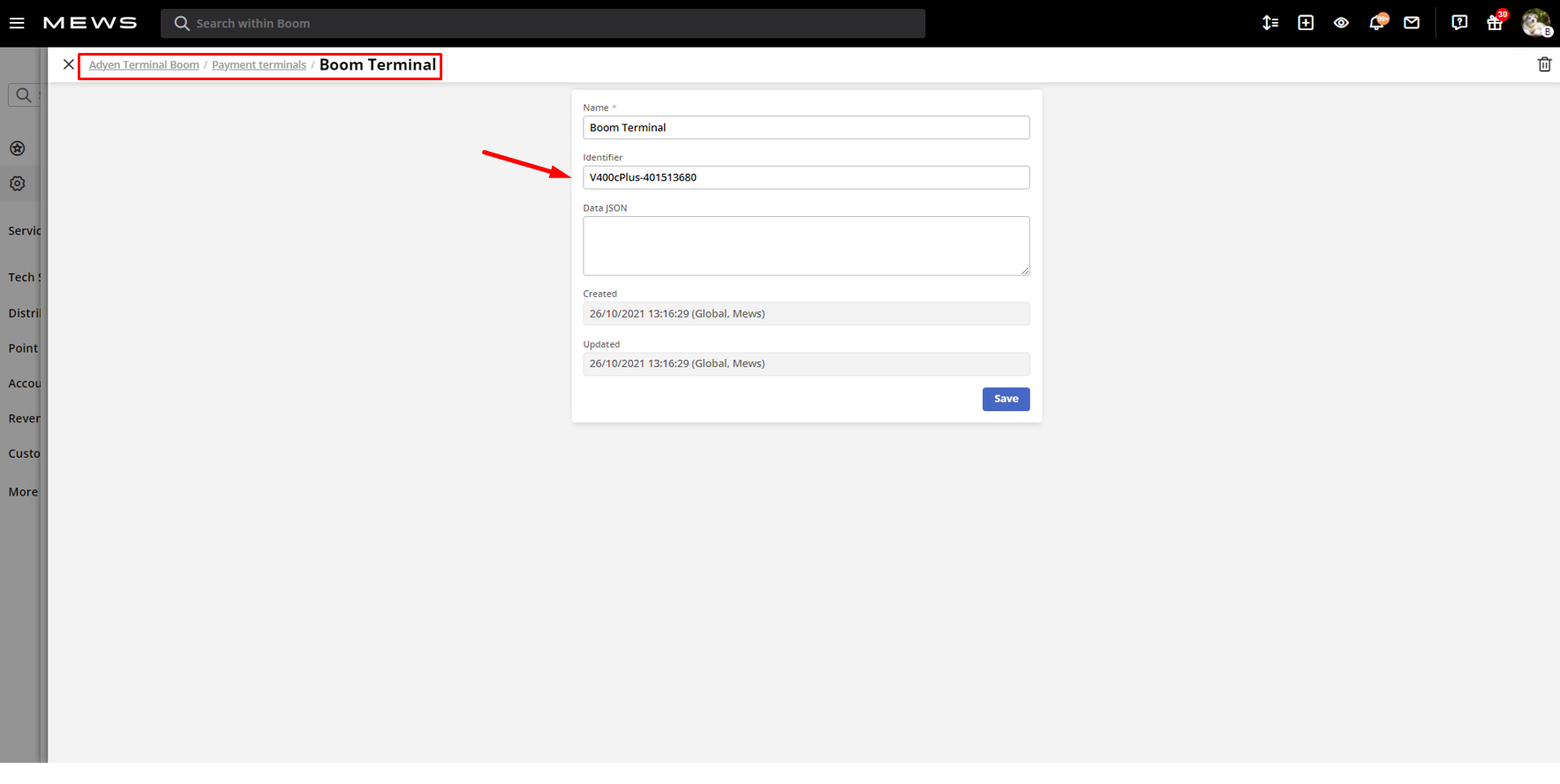 How to identify Adyen terminal in Mews Operations