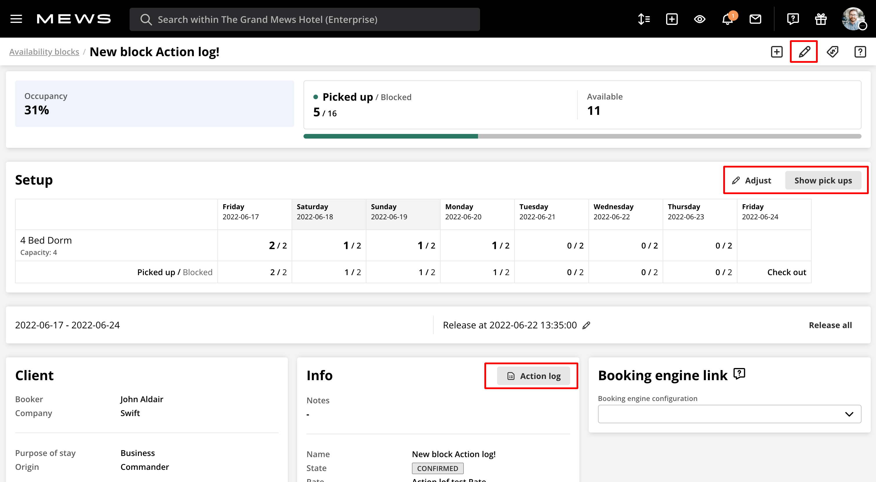 Creating availability blocks