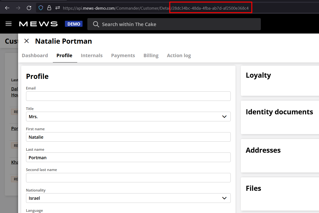 How to find Customer / Reservation ID