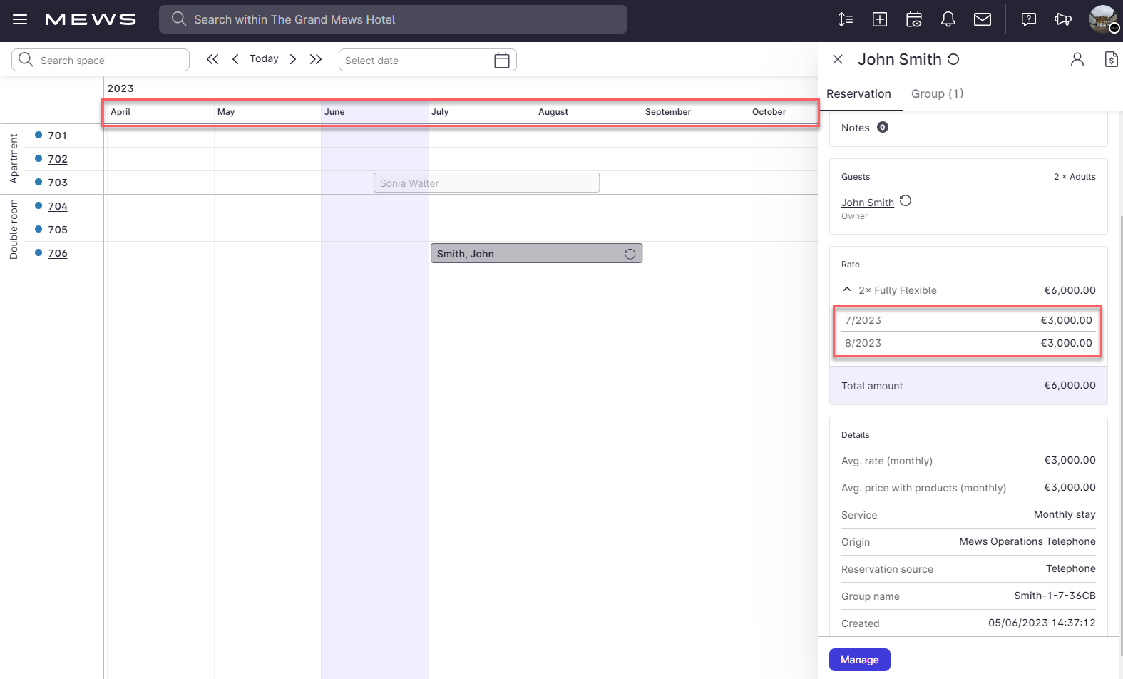 Create a long-stay reservation