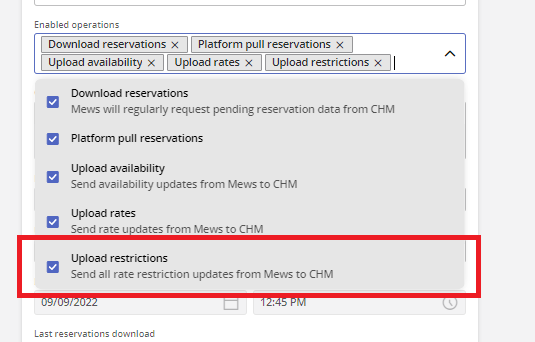 How to verify if my restrictions were sent to the channel manager