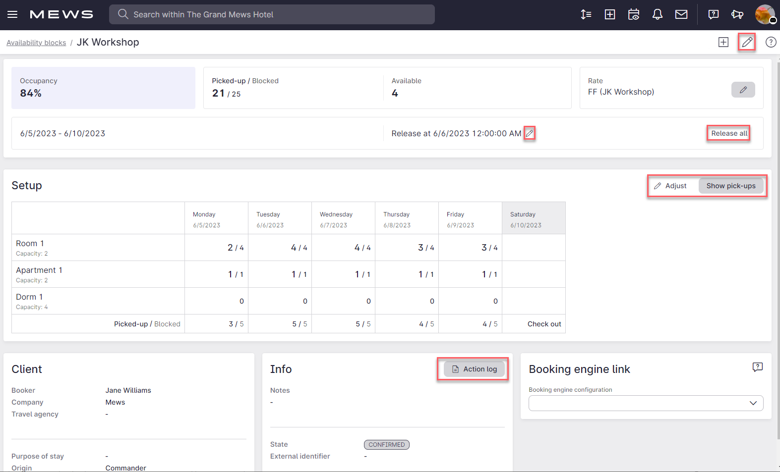 Creating availability blocks