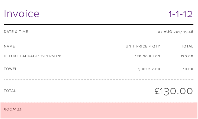 How to add a note on the invoice in Mews POS?
