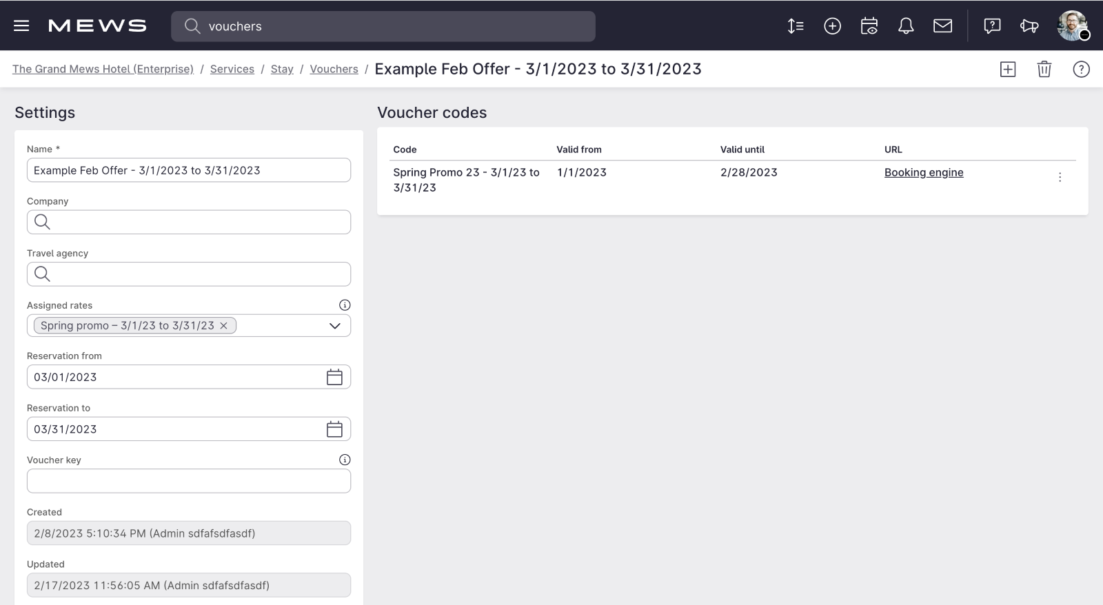 How to create a voucher