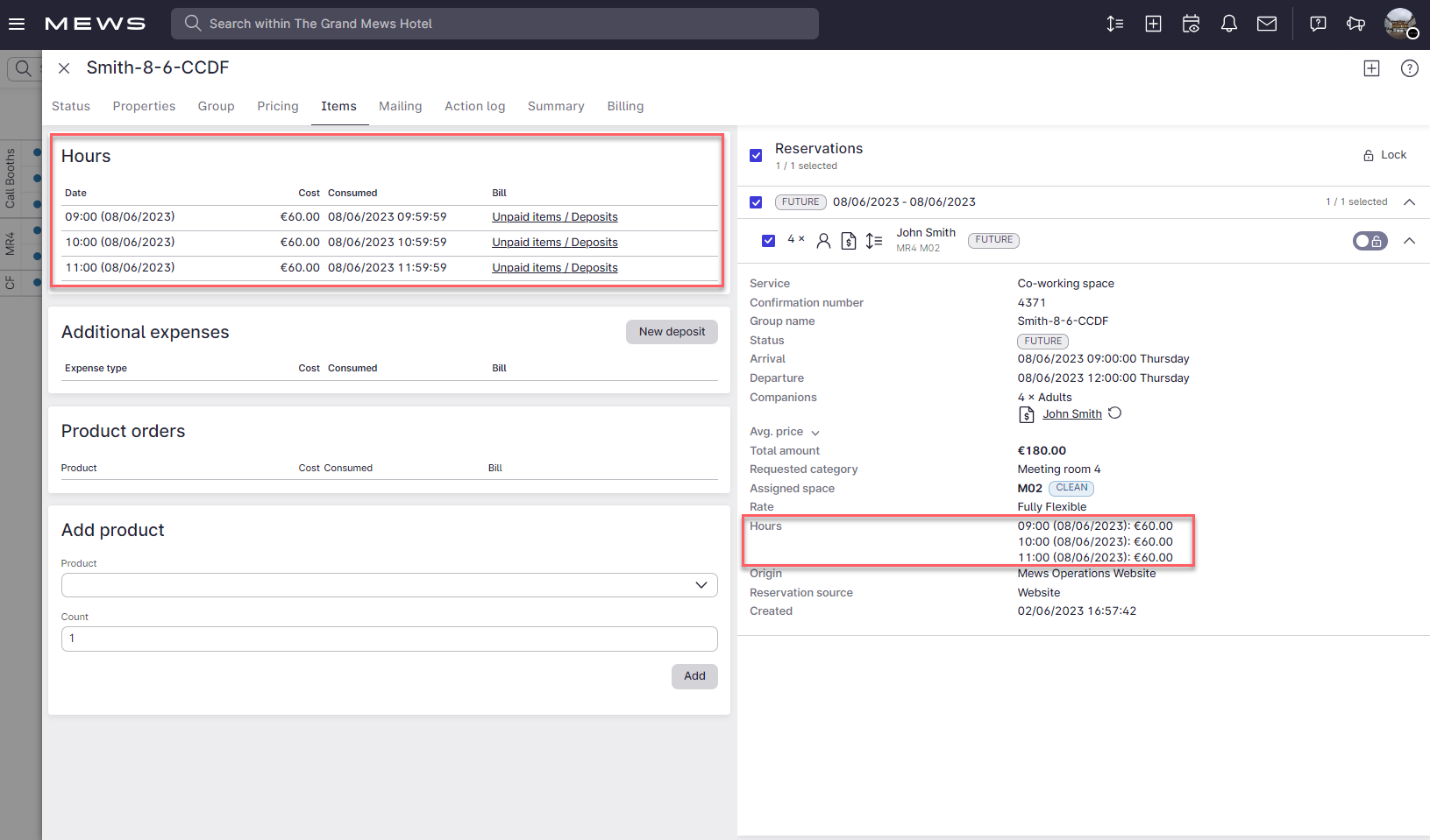 Create an hourly reservation