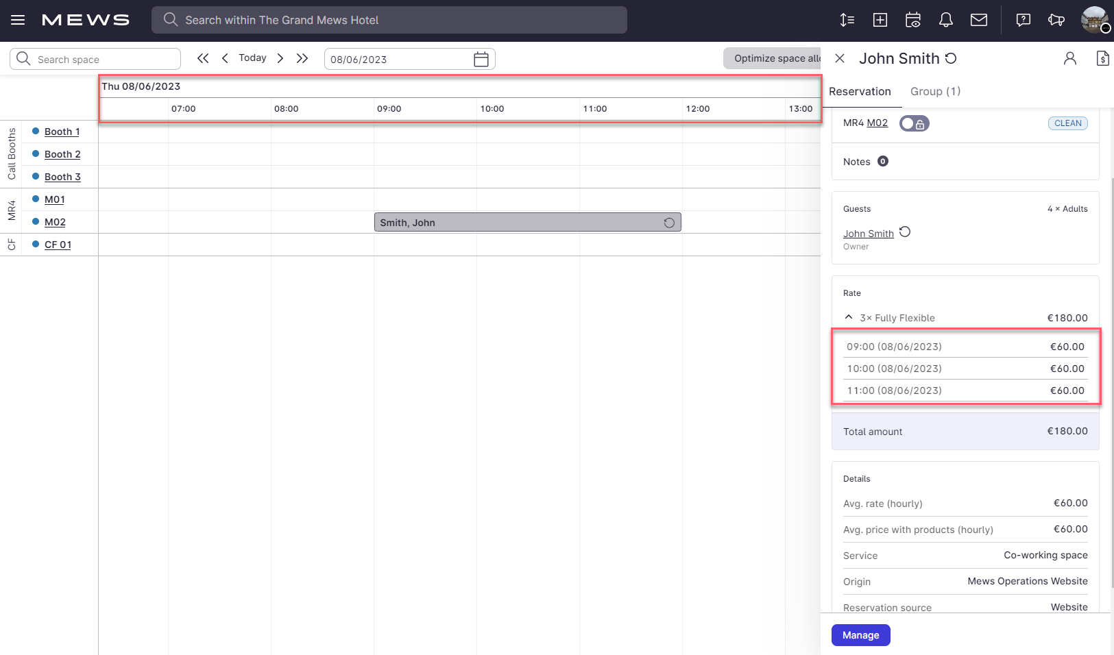 Create an hourly reservation
