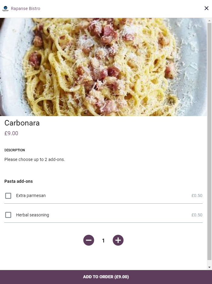Navigating the digital menu in Mews POS