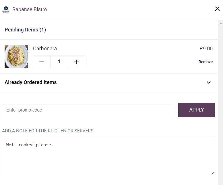Navigating the digital menu in Mews POS