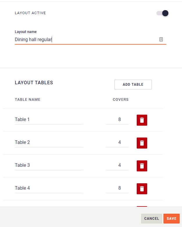 Creating a table layout in Mews POS
