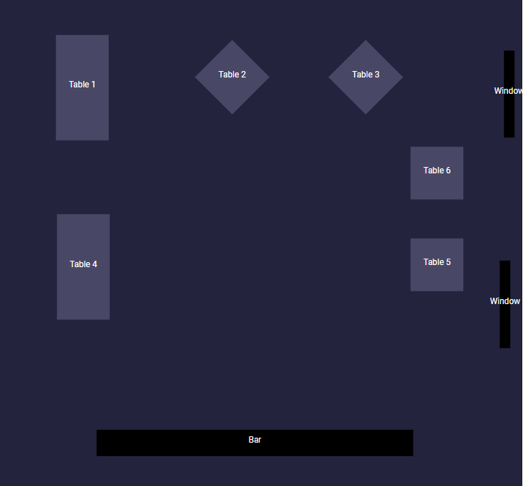Layout editor in Mews POS