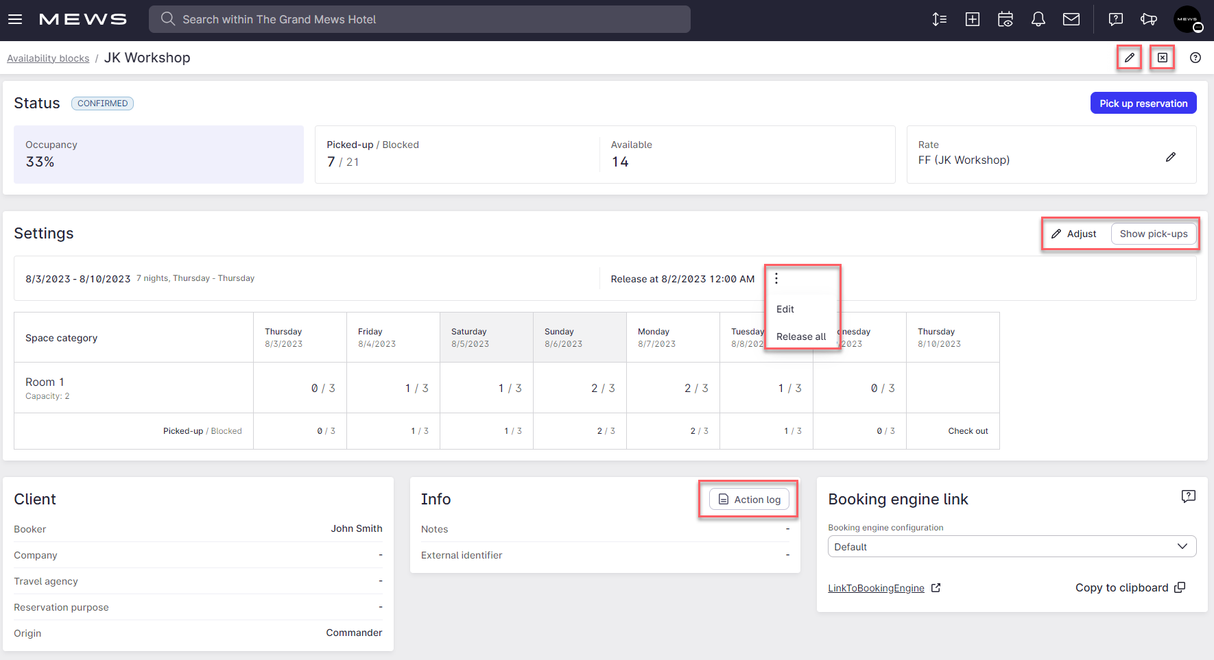 Creating availability blocks