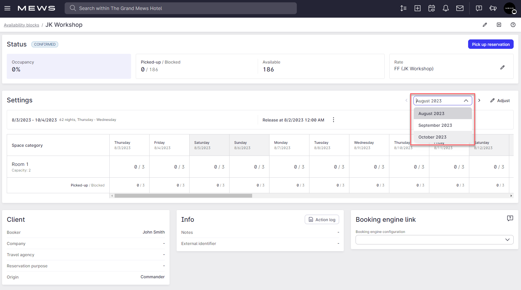 Creating availability blocks