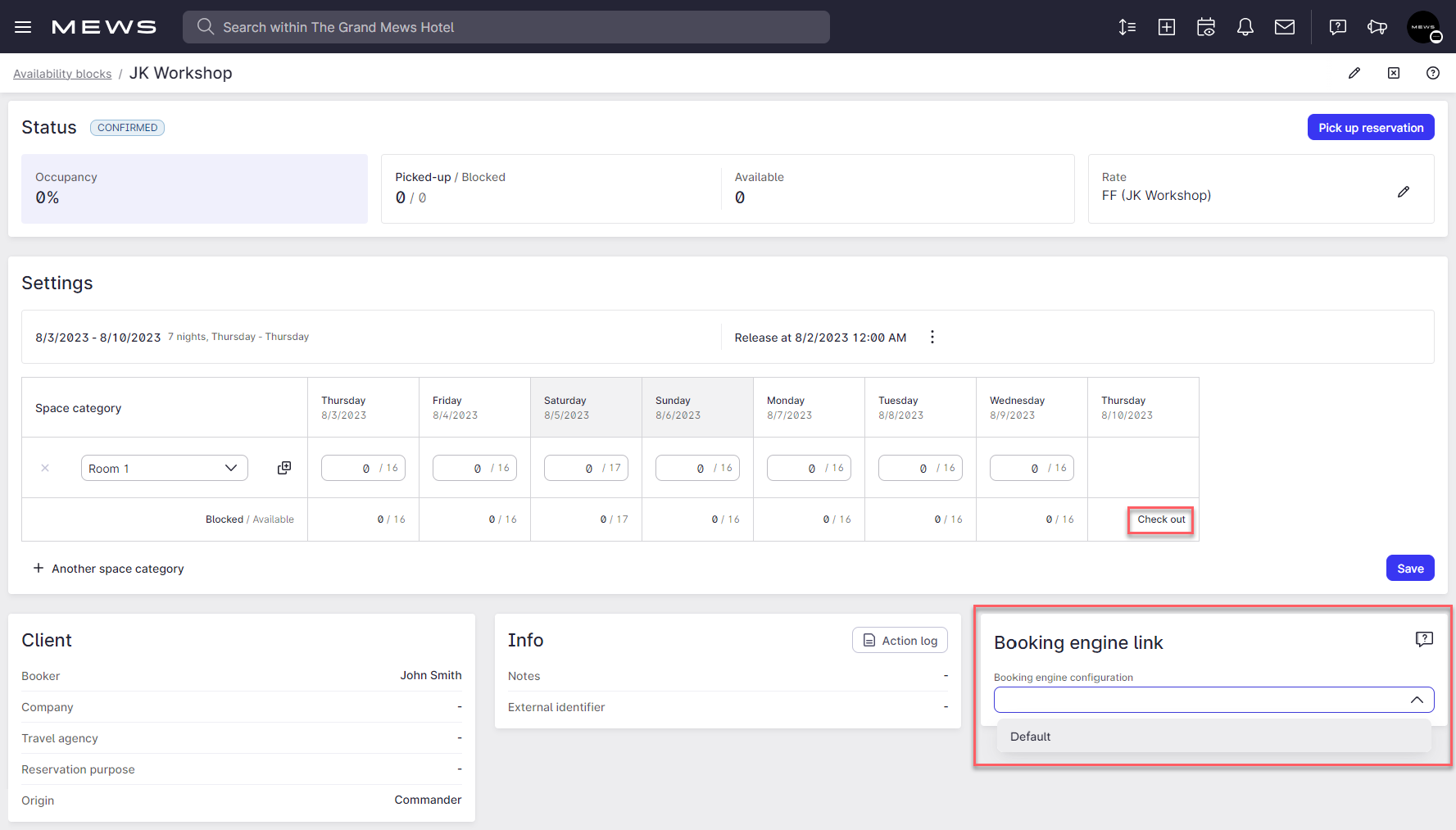 Creating availability blocks