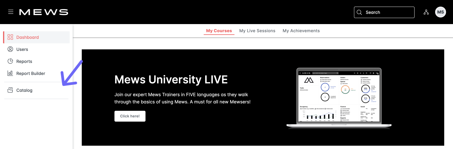 How to enroll in Mews University Live Sessions?