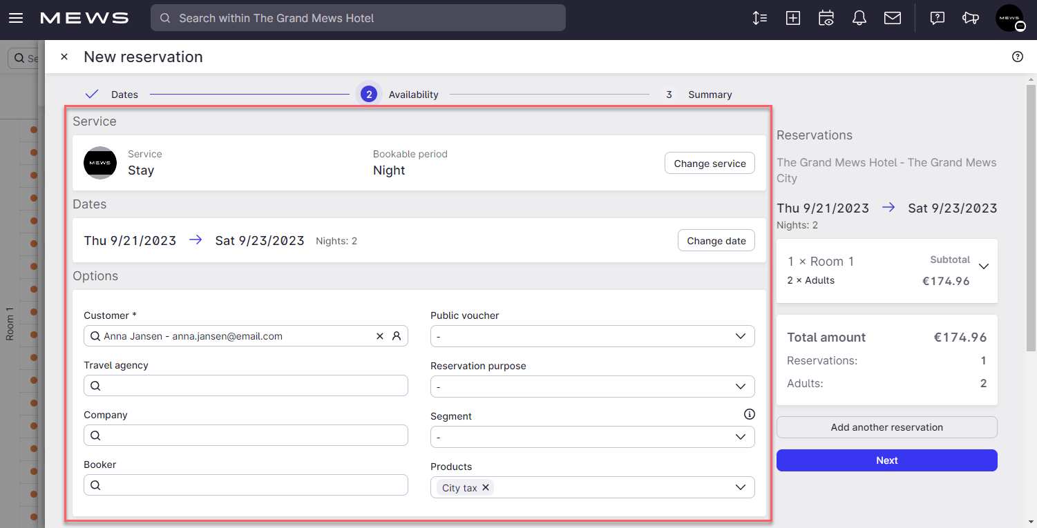 How to add reservations to a group
