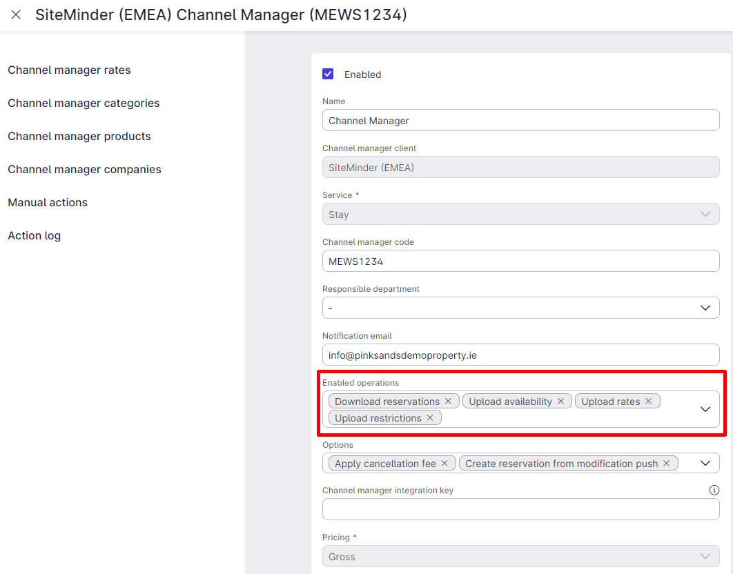 How to send manual updates to channel managers