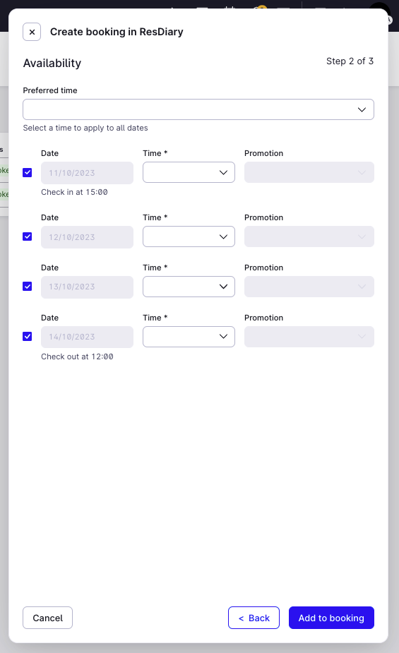 How to create, modify or cancel a ResDiary table booking