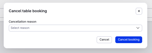 How to create, modify or cancel a ResDiary table booking