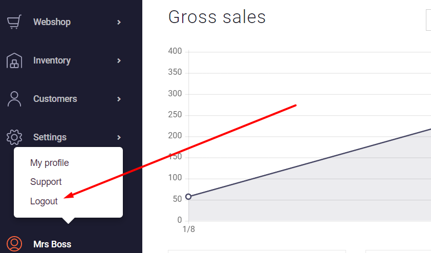 Signing In/Out of the web dashboard in Mews POS