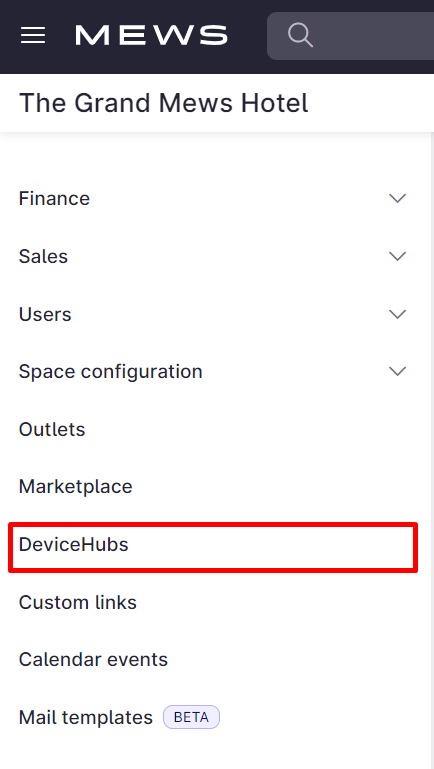 The DeviceHubs in Mews Operations