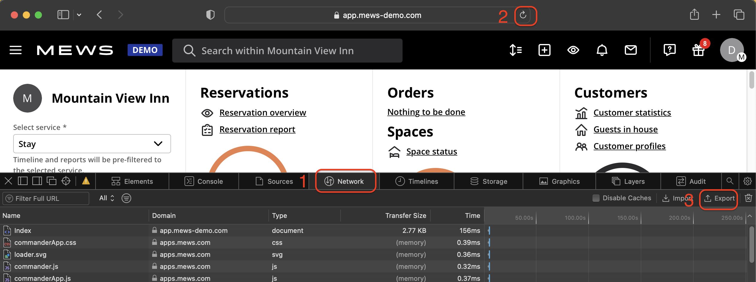 How to export the .har file from your browser?