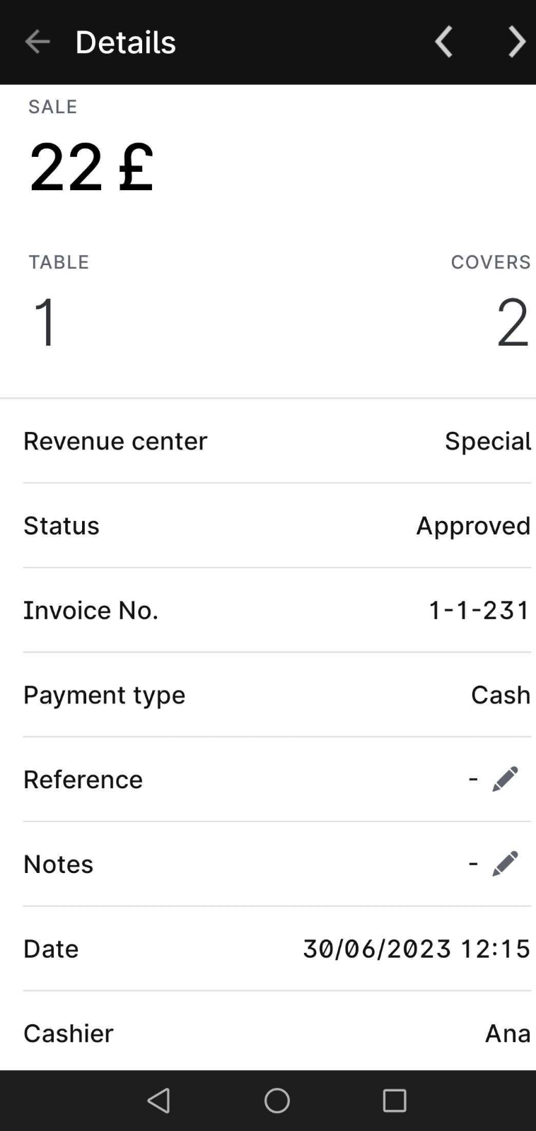 How to access invoice details in the Mews POS app