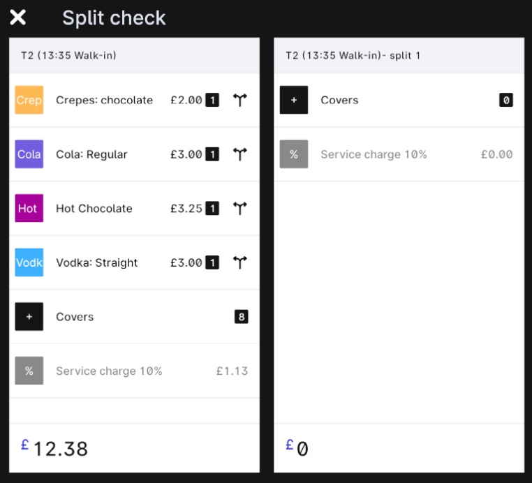 How to split a single order into multiple orders in the Mews POS Android app