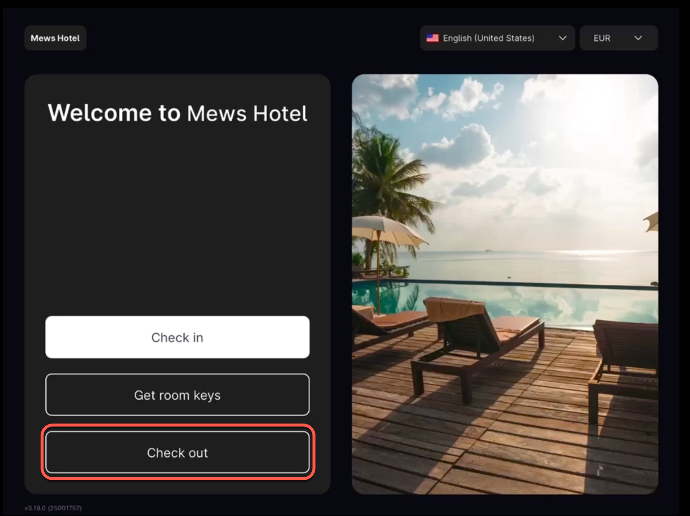 El proceso de check-out en Mews Kiosk
