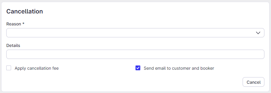 Confirm or cancel optional reservations