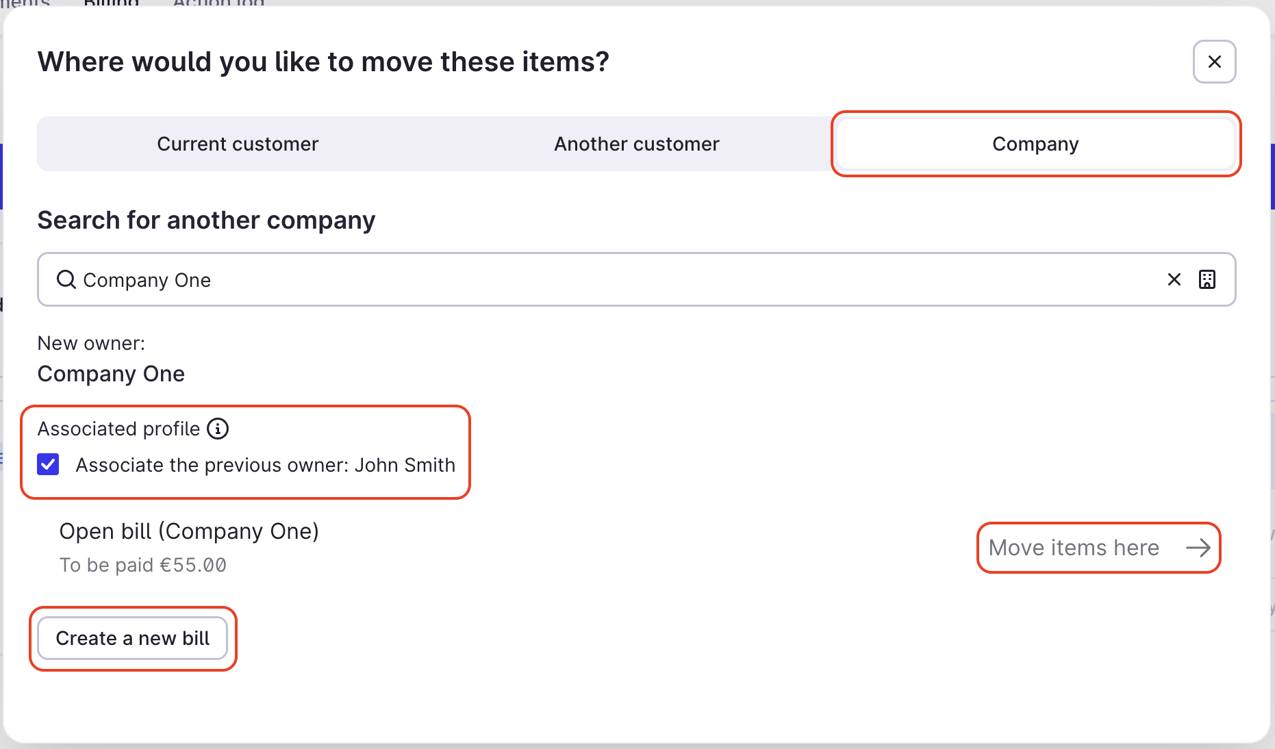 How to create and manage company bills