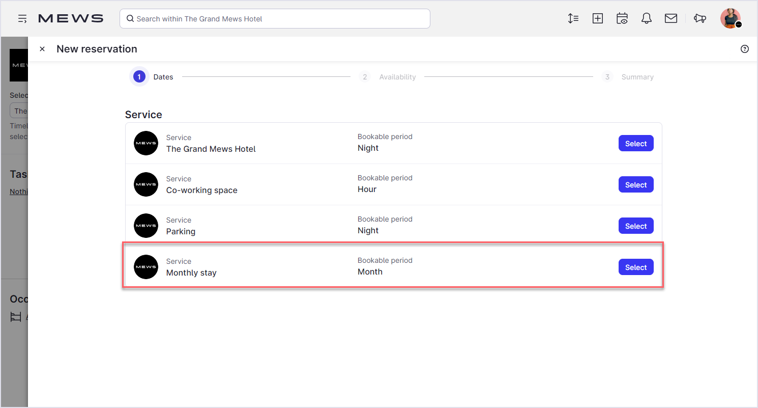 Create a long-stay reservation