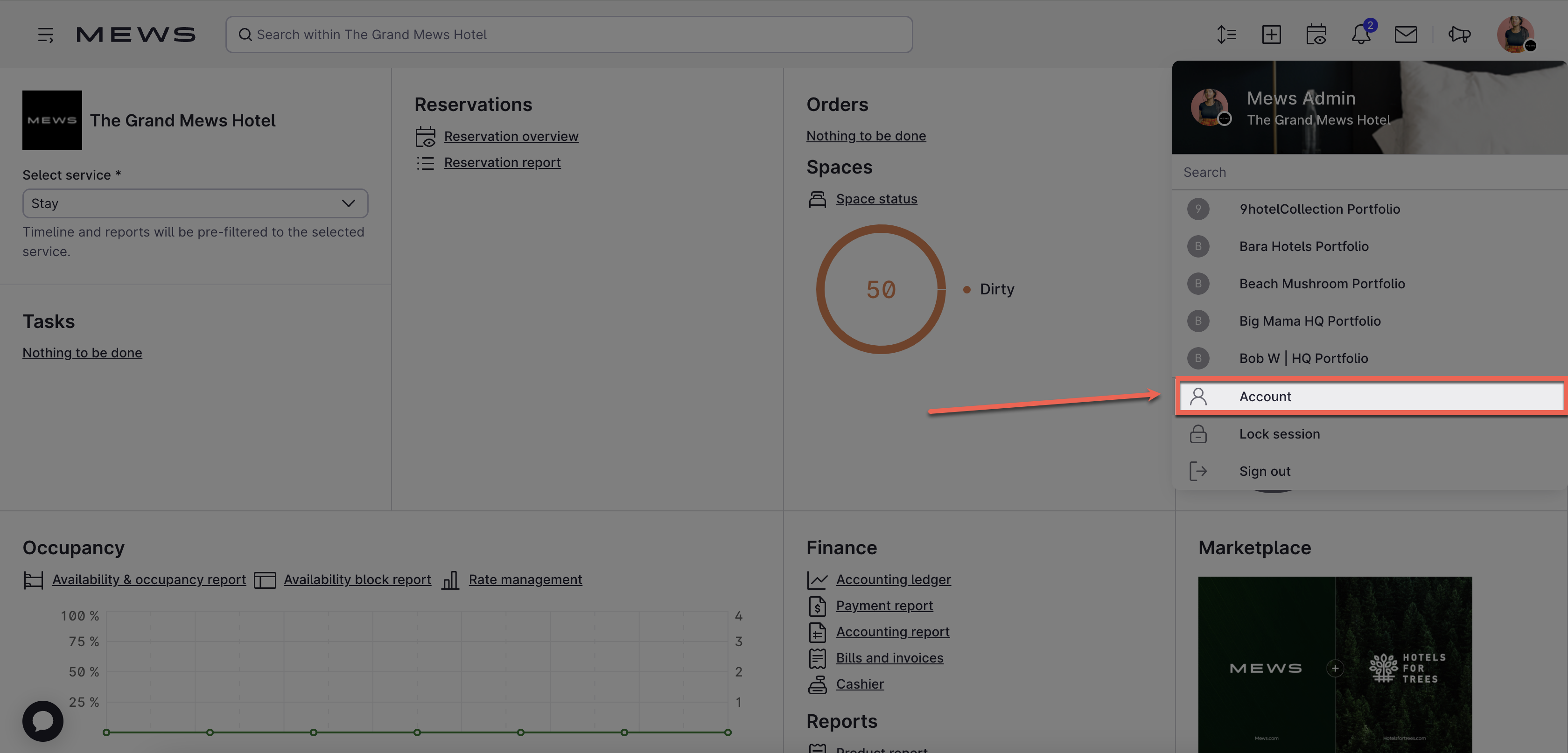 How to change your Mews user account information