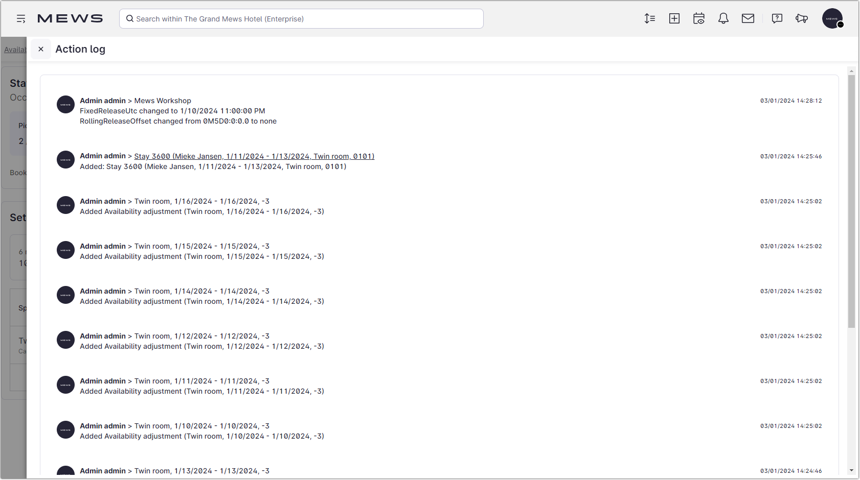 Creating availability blocks