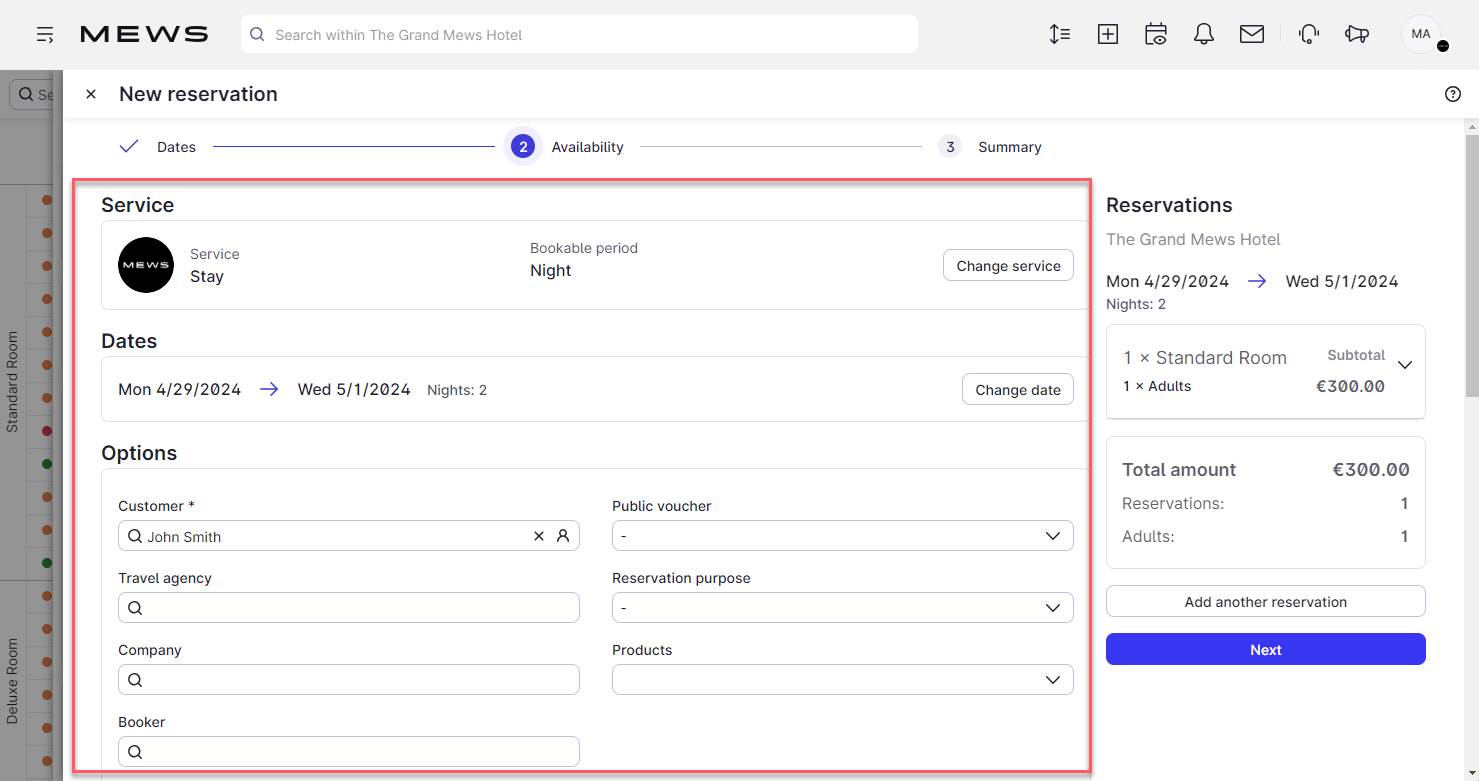 How to add reservations to a group in Mews Operations