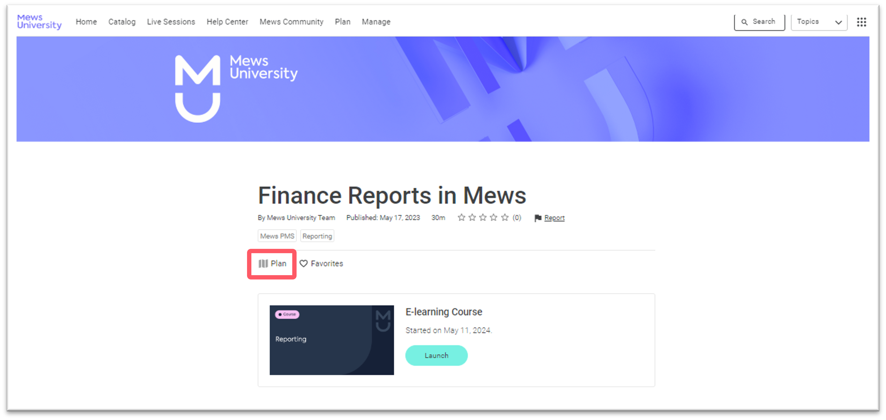 What is my Mews University Plan and how to use it?