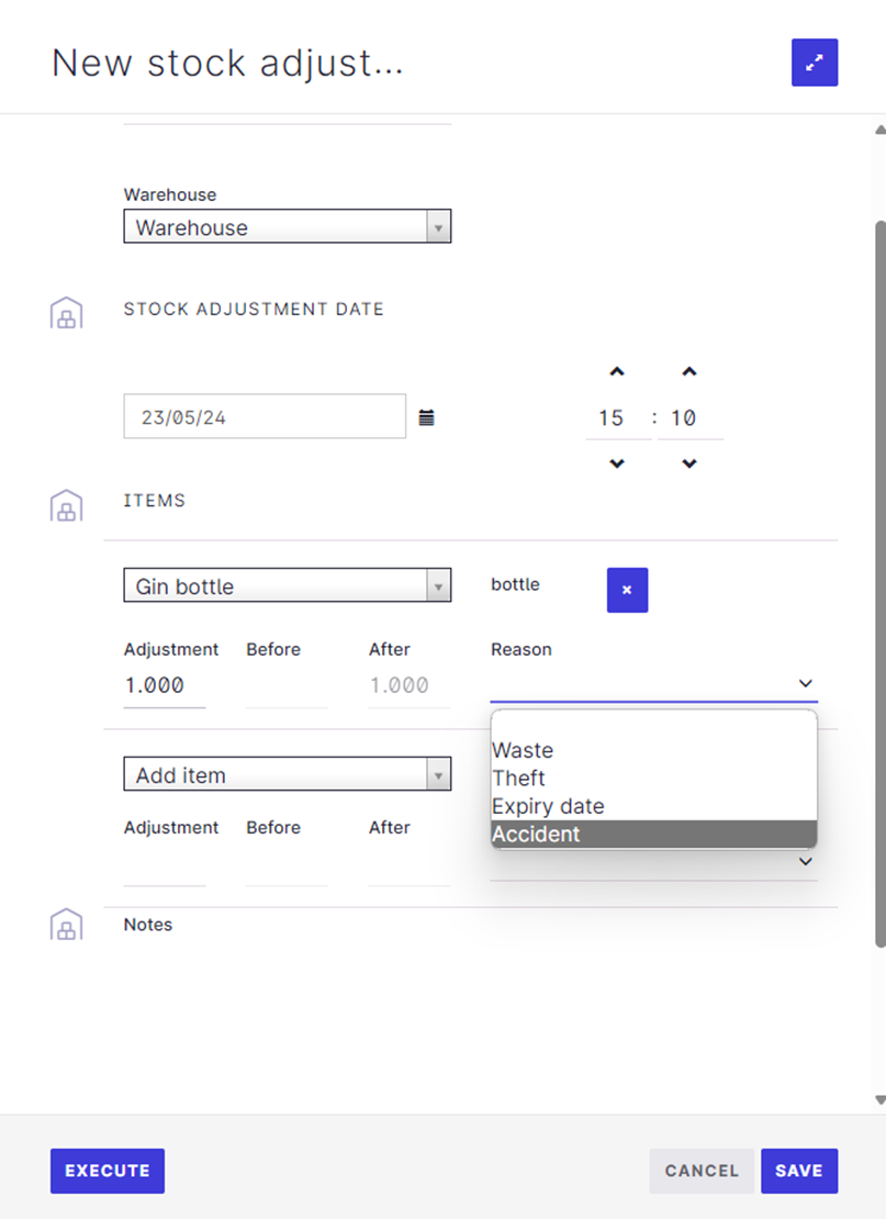 How to complete a stock adjustment in Mews POS