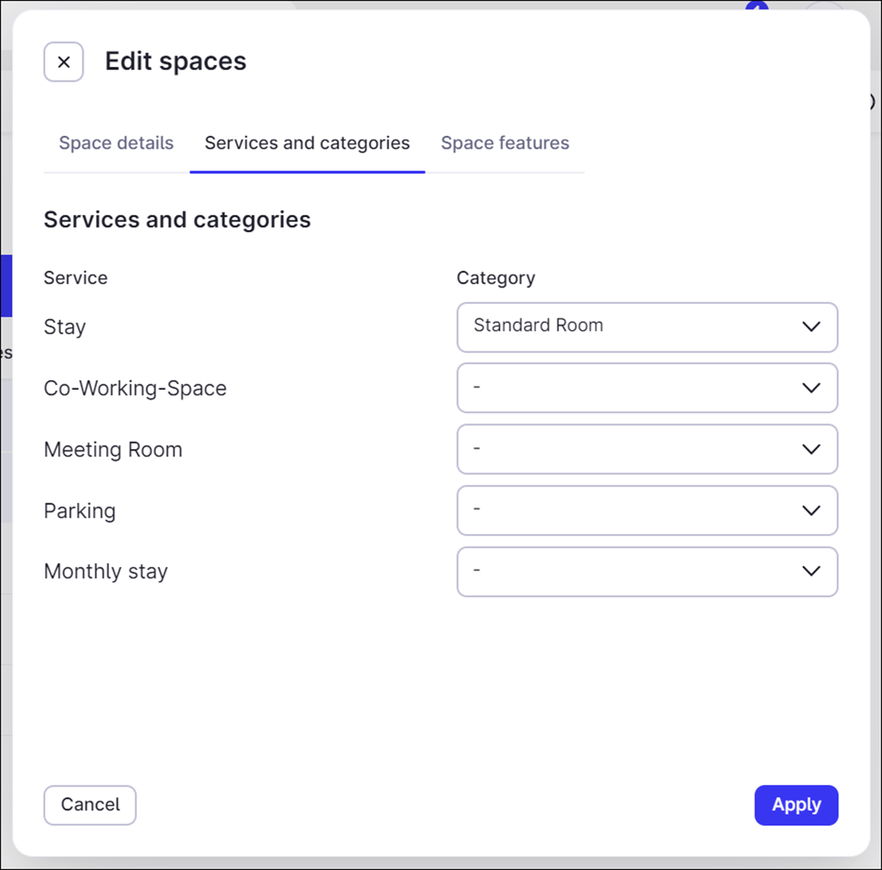 How to create a space in Mews Operations