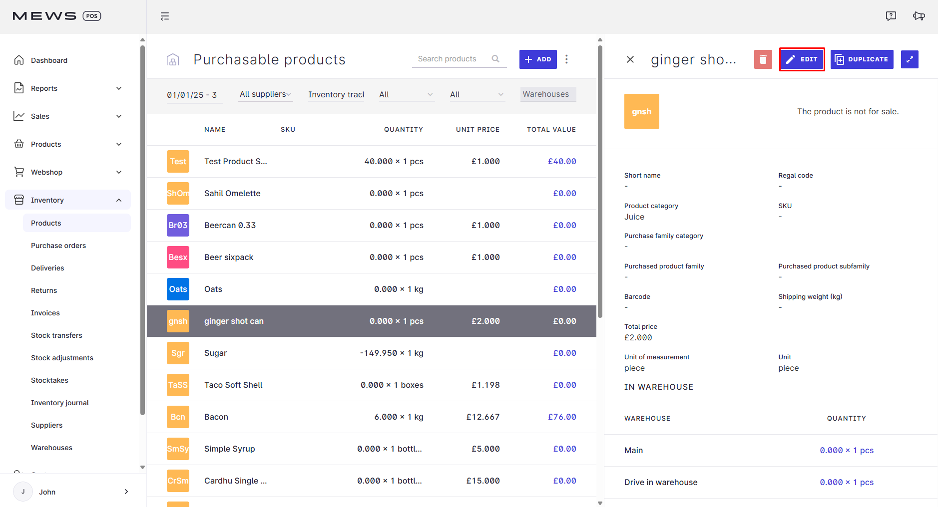 How to track inventory using unit conversion in Mews POS