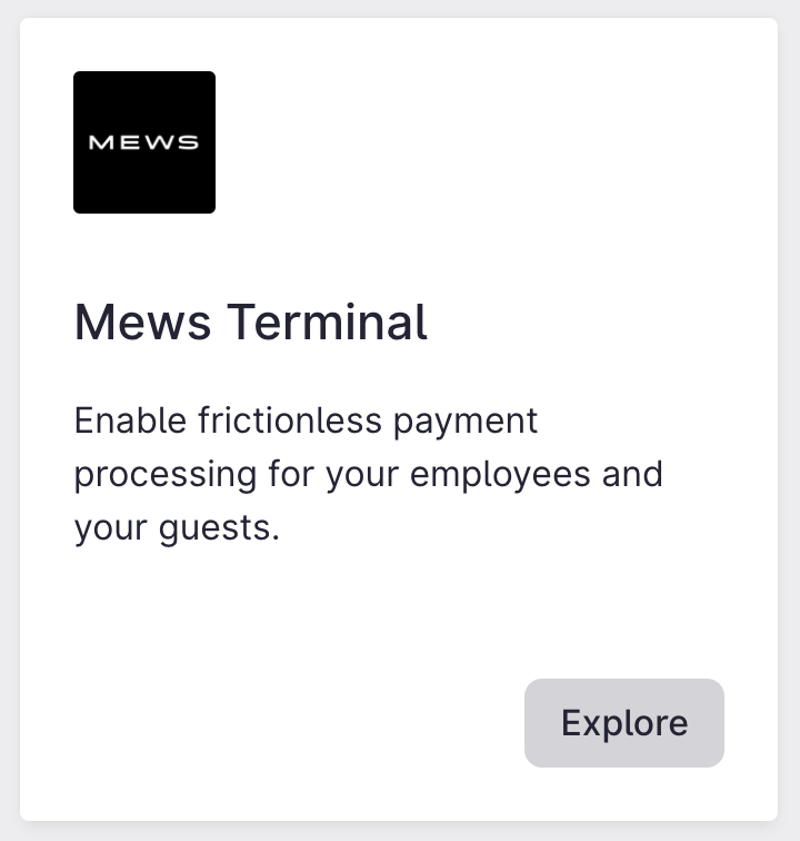 Ordering your Mews Terminal from the Mews Marketplace