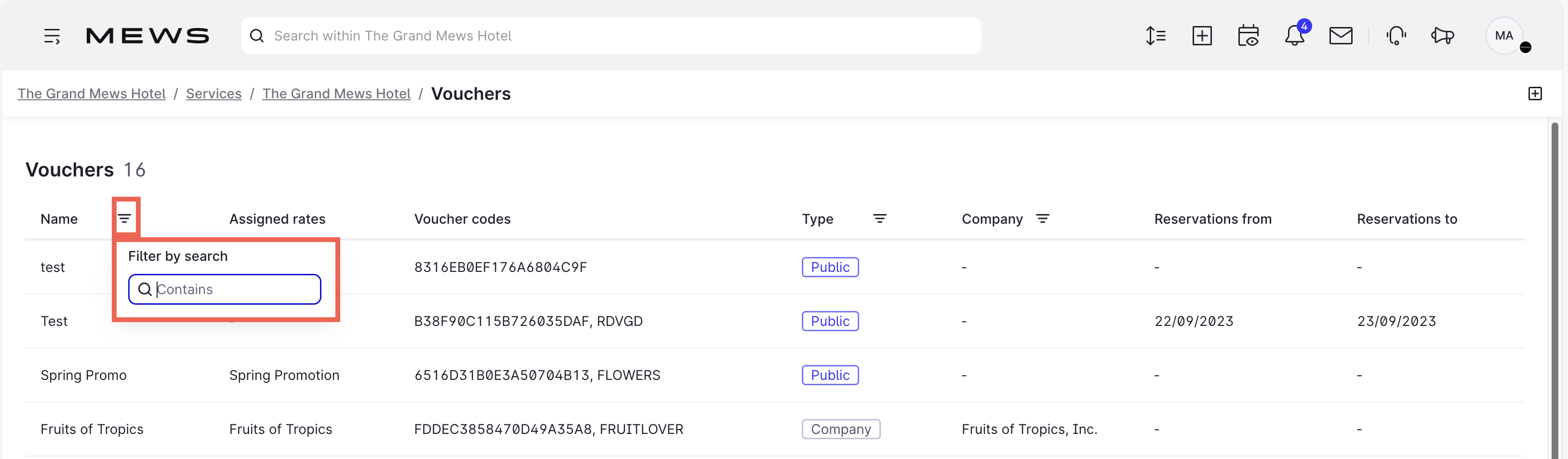 Understanding vouchers in Mews Operations