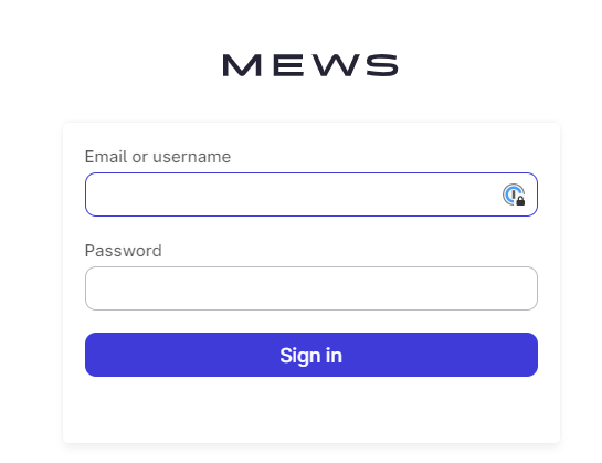 Two-factor authentication (2FA) login journey in Mews