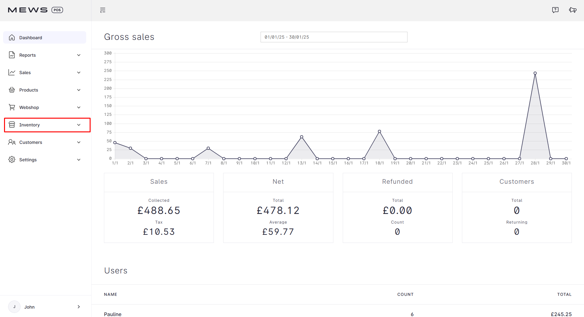 How to create an inventory tracked product in Mews POS