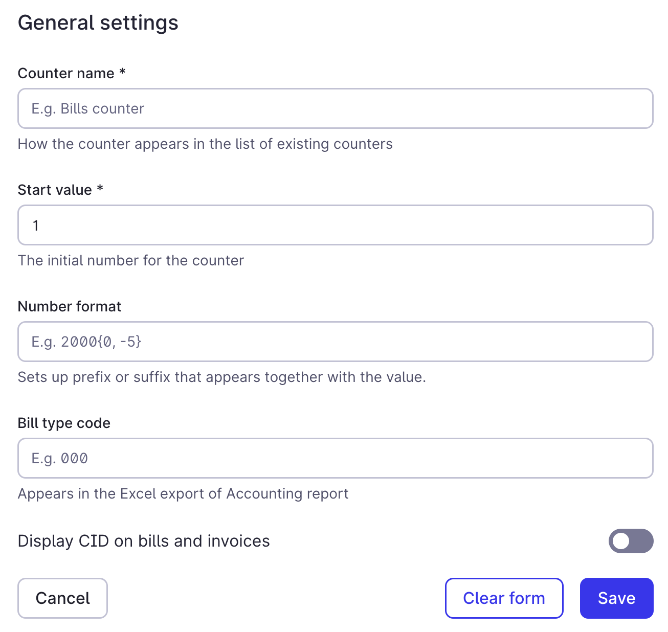 How to set bill and invoice numbering with counters in Mews Operations