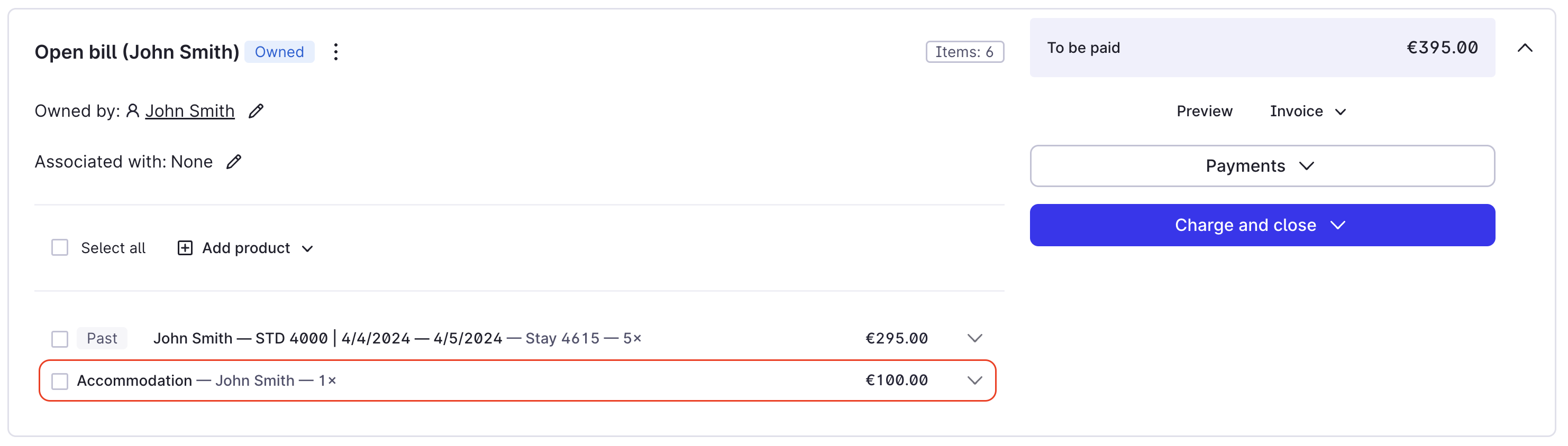 How to split charges on a bill in Mews Operations