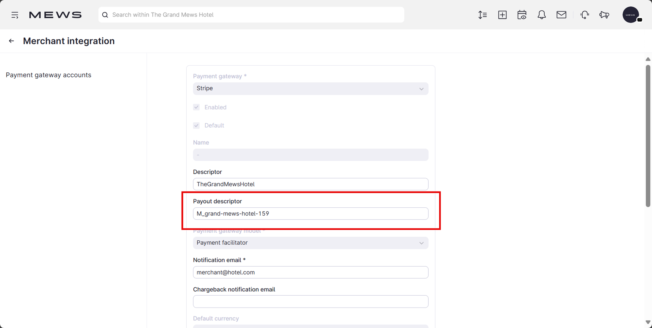 How to make Stripe payouts identifiable for individual properties with Mews Payments